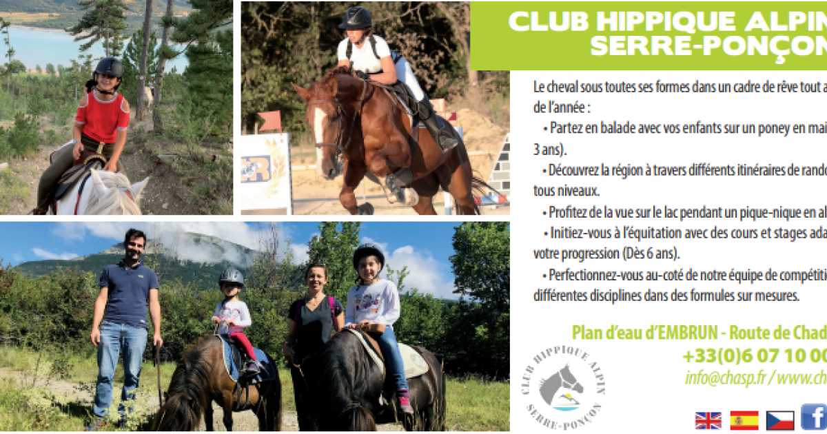 Hautes-Alpes : Le club hippique Alpes de Serre-Ponçon veut profiter du ...
